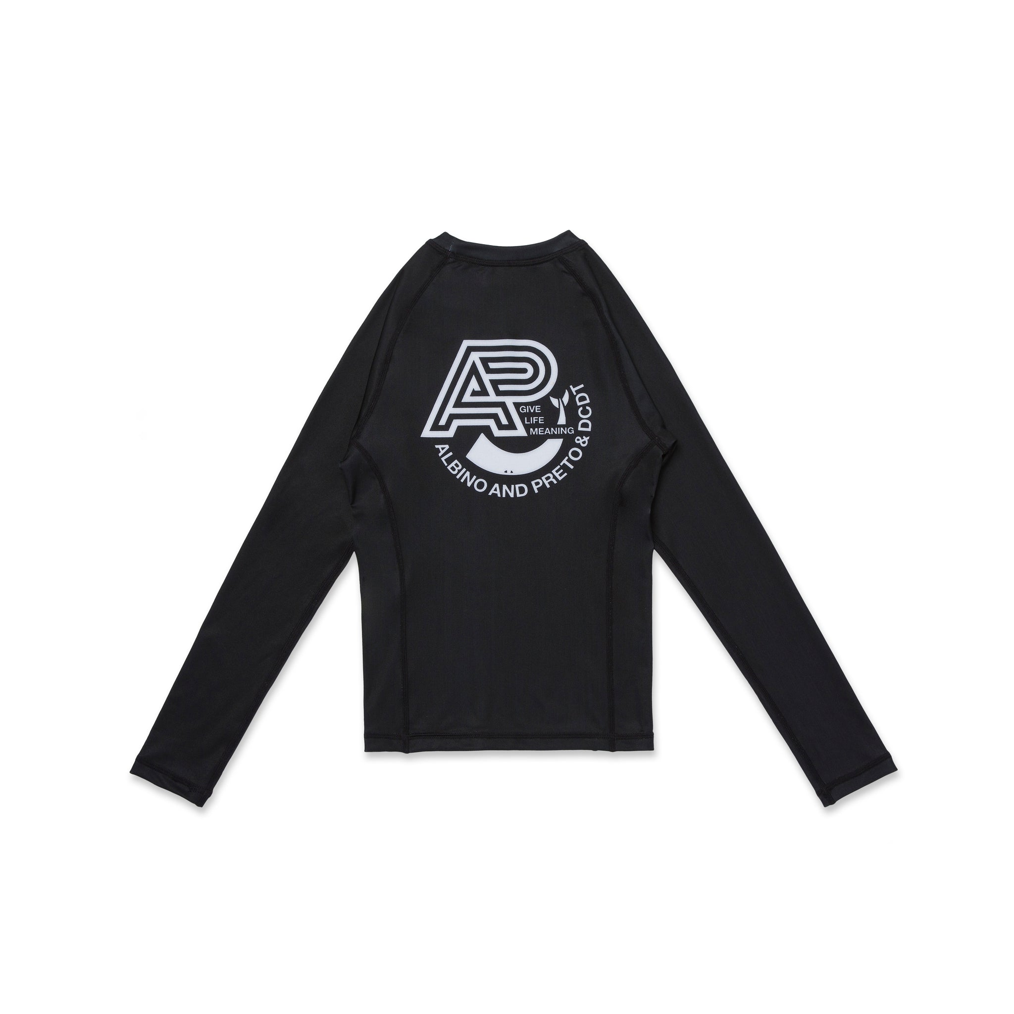 A&P x DCDT GLM KIDS LS RASHGUARD – ALBINO & PRETO