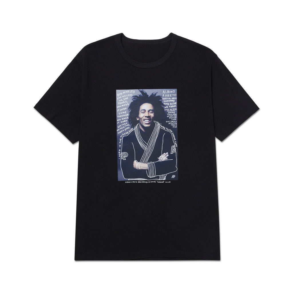 A&P x BOB MARLEY ‘JAH PEOPLE’ TEE BLACK – ALBINO & PRETO