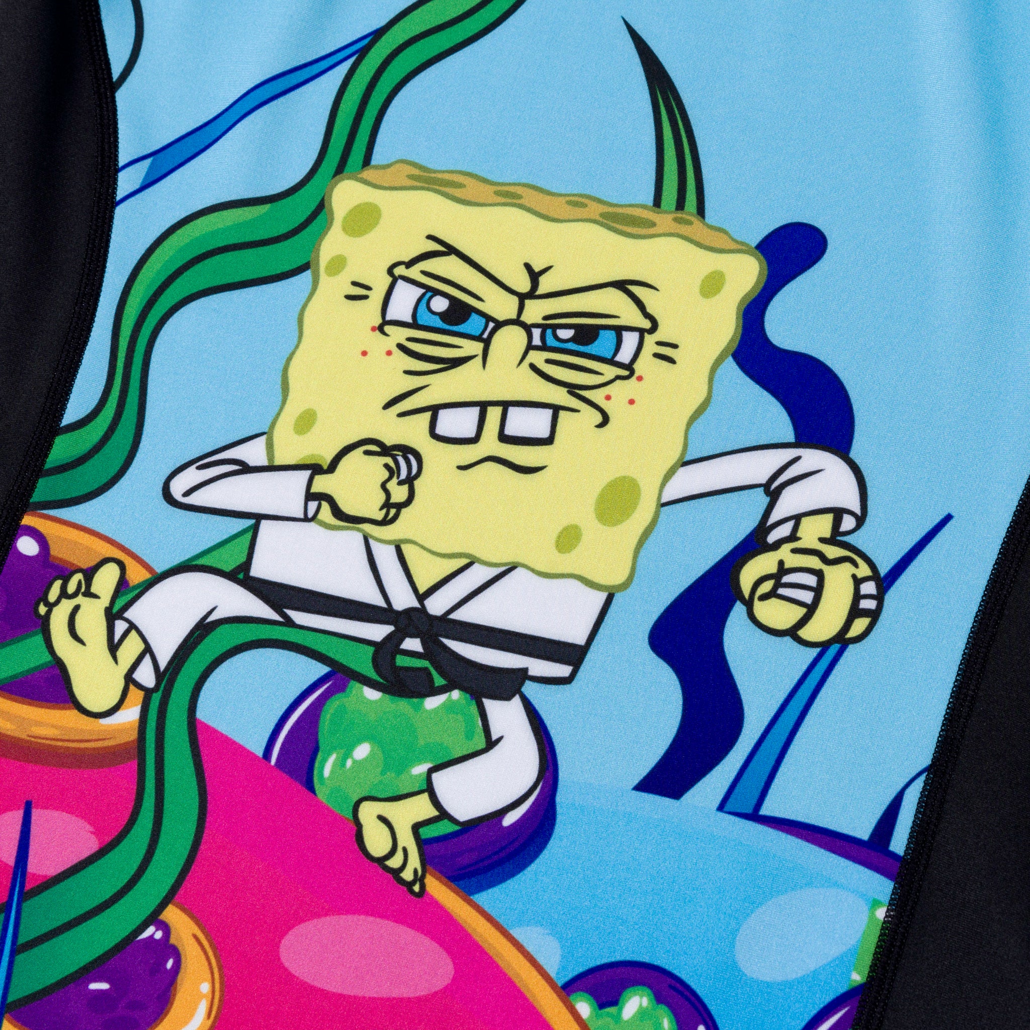 A&P x SPONGEBOB® 2 KIDS LS RASHGUARD – ALBINO & PRETO
